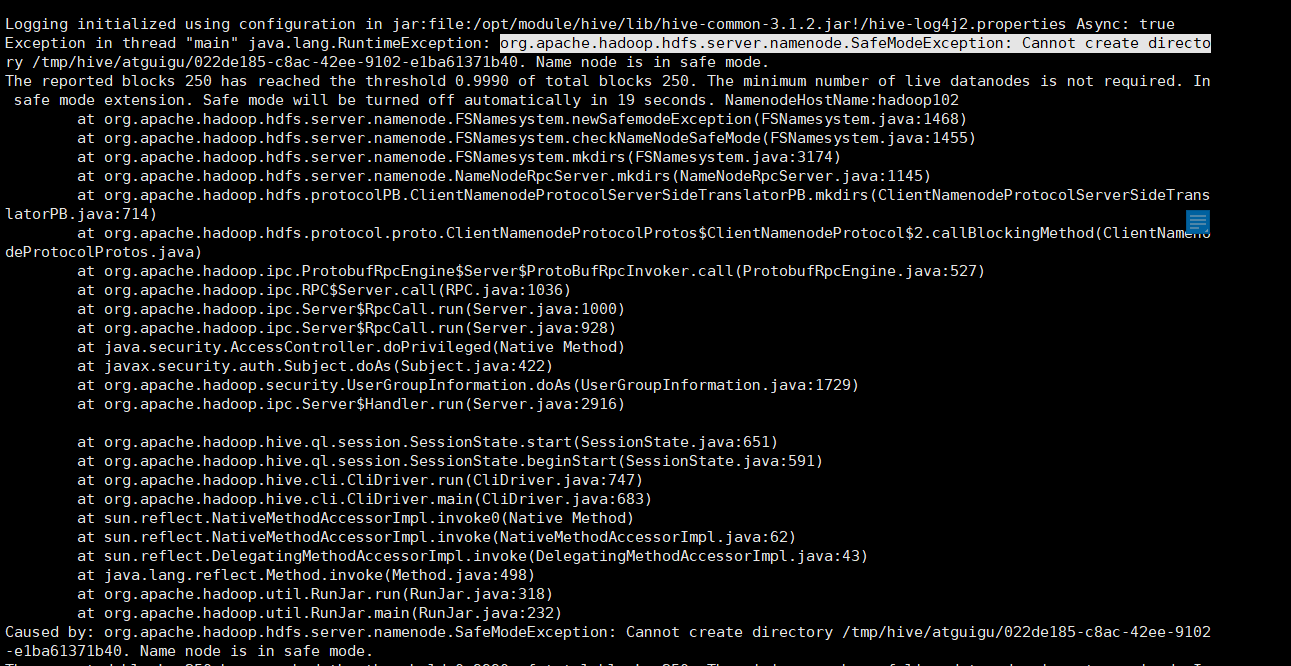 Hadoop问题：orgrvernamenodesafemodeexception Cannot Create Directory 