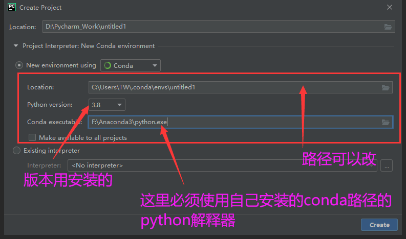 Pycharm创建项目时，解释器如何选择_inherit packages from base interpreter-CSDN博客