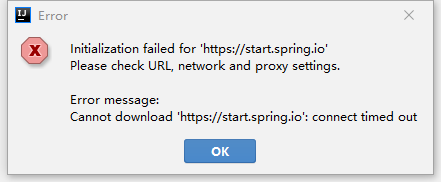 idea创建项目报错：Initialization failed for ‘https://start.spring.io‘ Please check URL_idea22 ...