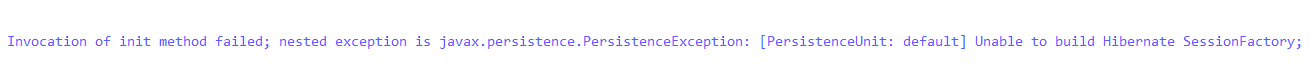 Application run failed error creating bean with name ‘entityManagerFactory‘defined in class path ...