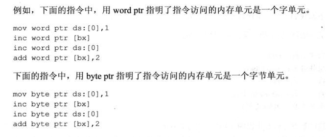 What do word ptr | byte ptr mean in assembly language - Programmer Sought