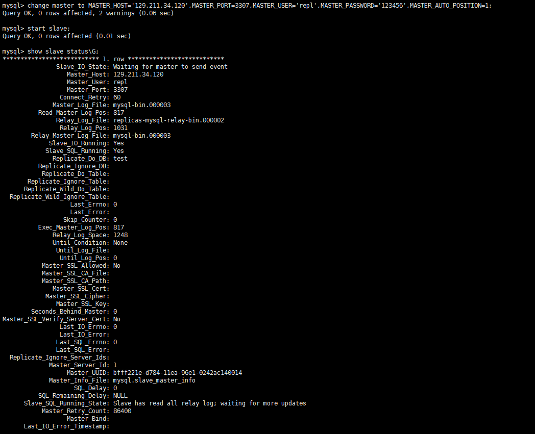 MySQL8.0主从复制的配置_mysql start replica;-CSDN博客