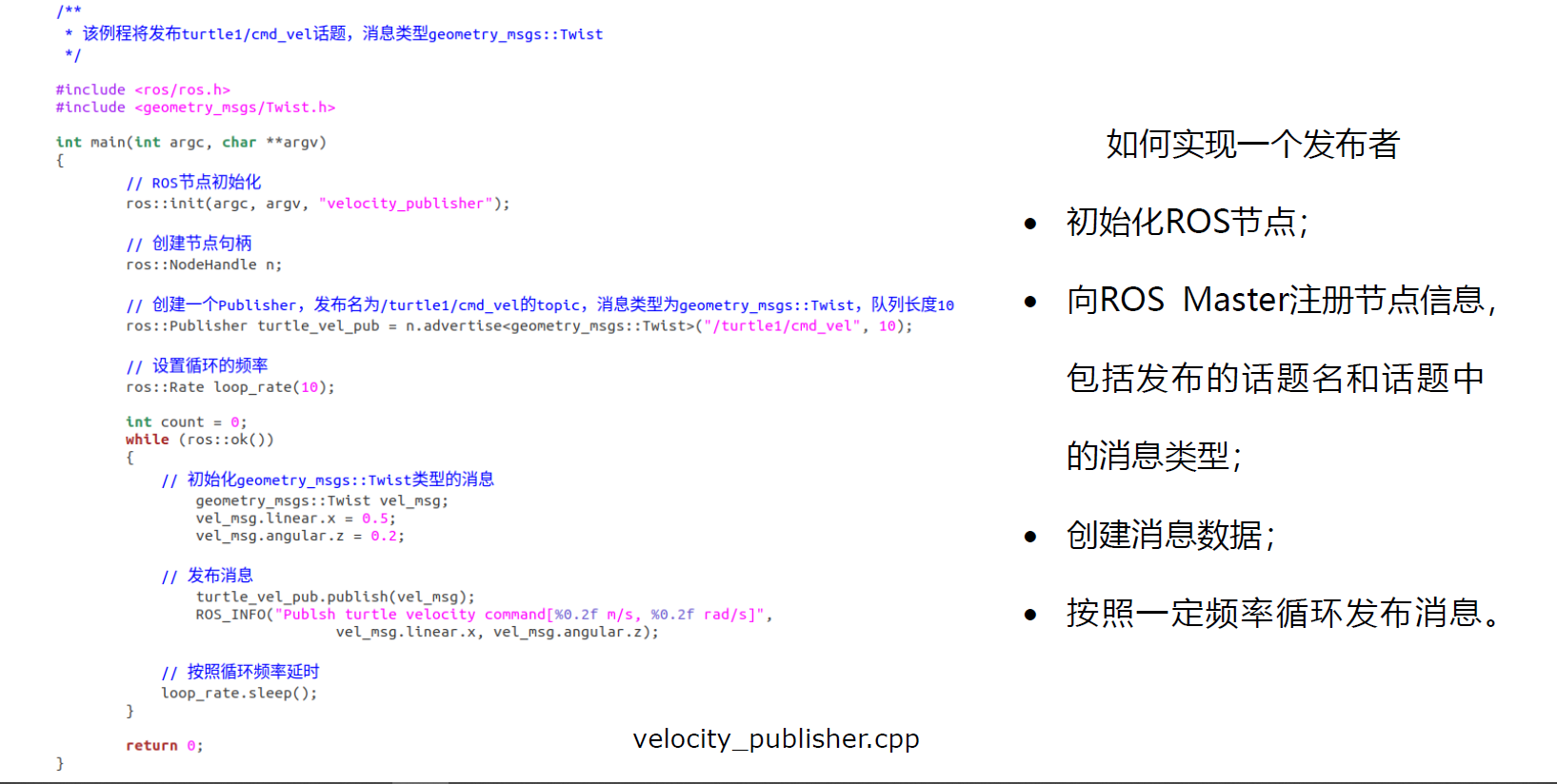 ROS保姆级教程(一)--Topic通讯方式实现_topic方式_nullwh的博客-CSDN博客