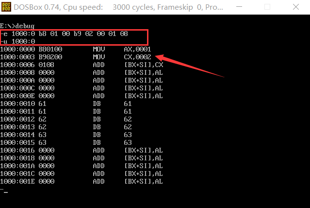 Dosbox环境 Debug常用命令的使用dosbox花屏指令ment Csdn博客 