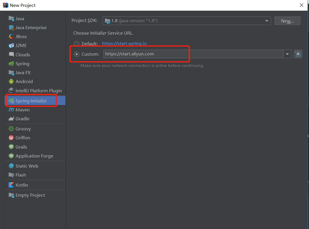 idea Spring Initializr 创建项目连接不上start.spring.io怎么办_idea连接不了start.spring ...