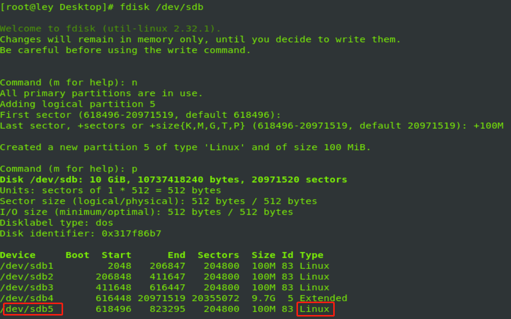 Linux 中 的磁盘 分区_/dev/sdb1-CSDN博客