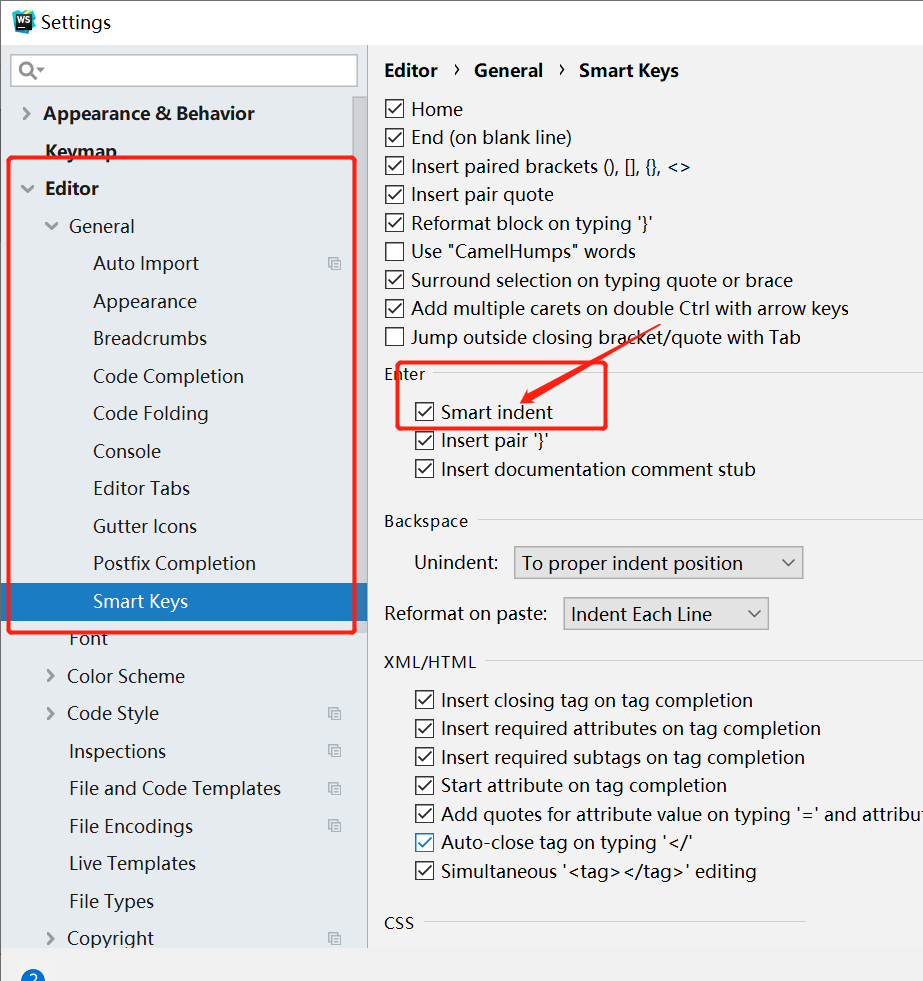 webStorm的代码换行自动缩进设置_webstrom中为什么不能自动缩进-CSDN博客