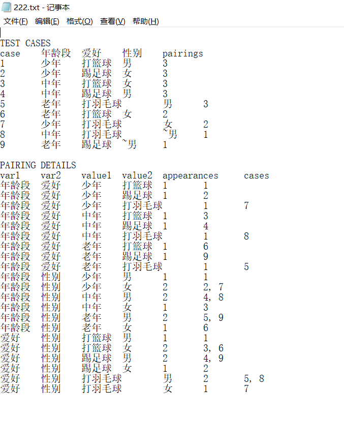 正交表测试用例自动生成工具--Allpairs的使用（详细）_allpairs使用-CSDN博客