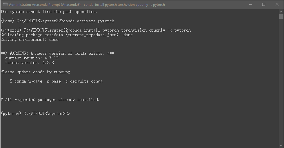 Pycharm 报错 “Could not find conda environment: torch“ 解决办法：通过Anaconda 配置 pytorch 环境_could not ...