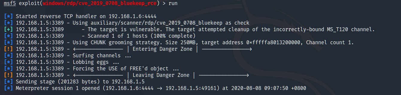 使用Metasploit在 kali Linux下进行CVE 2019-0708漏洞复现_metasploit cve-CSDN博客