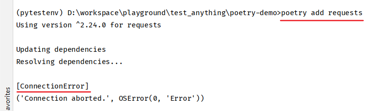 初次使用 python poetry 包管理模块踩坑_poetry lock-CSDN博客