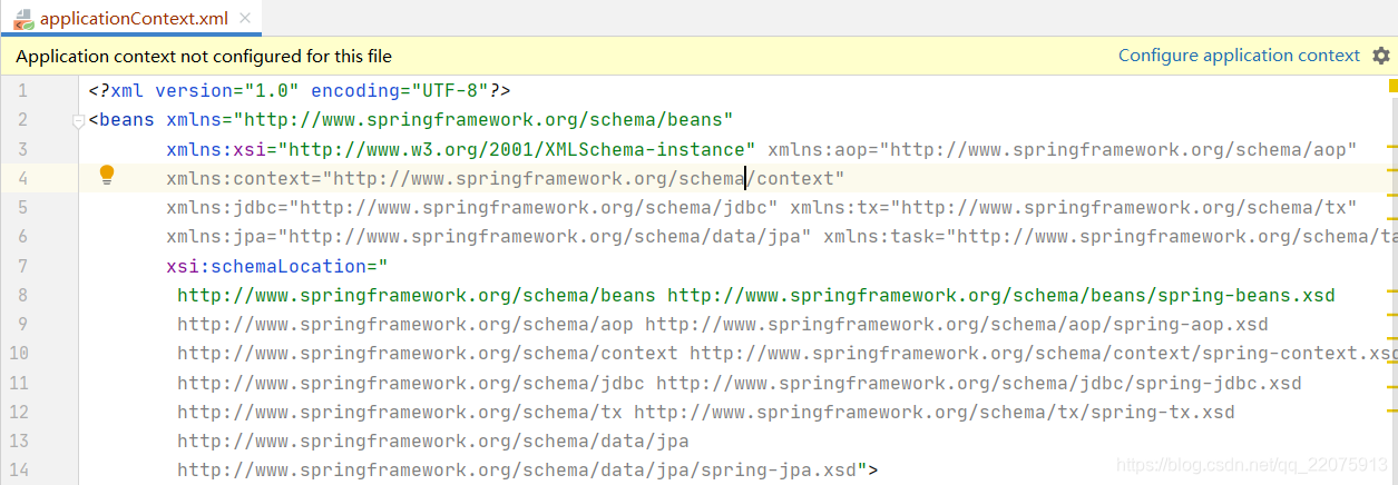 Application Context Not Configured For This File 错误解决 Csdn博客 7388