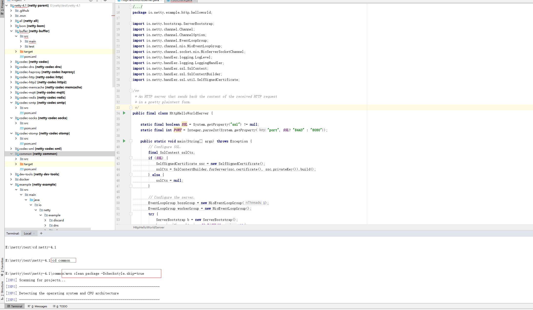 intellij idea 上运行 github 上下载的 netty 源代码（本地调试Netty提供的example）_gitee 下载 netty源码-CSDN博客