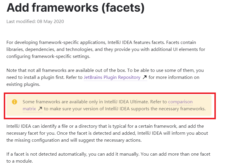 IDEA中add framework support时缺少Spring,Java EE等框架支持_addframework support ...