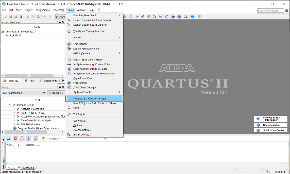 Fpga——ip核生成ramquartusii Ip核ram Csdn博客