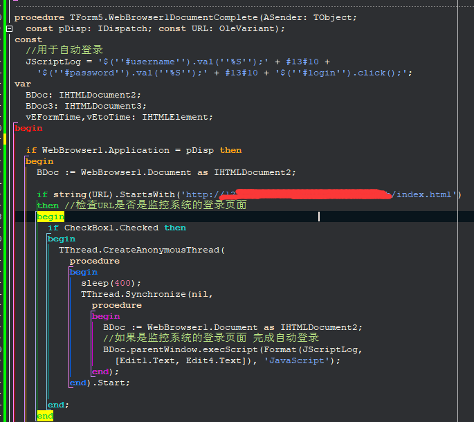 Delphi WebBrowser completes web page automatic login - Programmer Sought