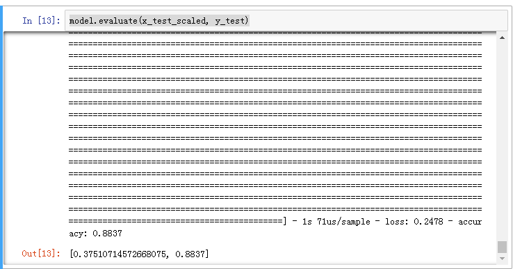 tensorflow jupyter notebook model.evaluate 输出一长串等号 ======================_jupyter如何使用evaluate-CSDN博客