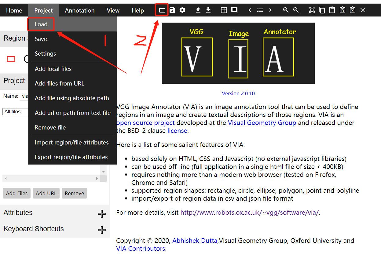 VGG Image Annotator (VIA) 使用笔记_vgg图像注释器-CSDN博客
