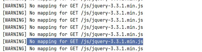Spring Mvc中无法加载静态资源 No mapping for GET /js/jquery-3.3.1.min.js_springmvc no mapping for get-CSDN博客