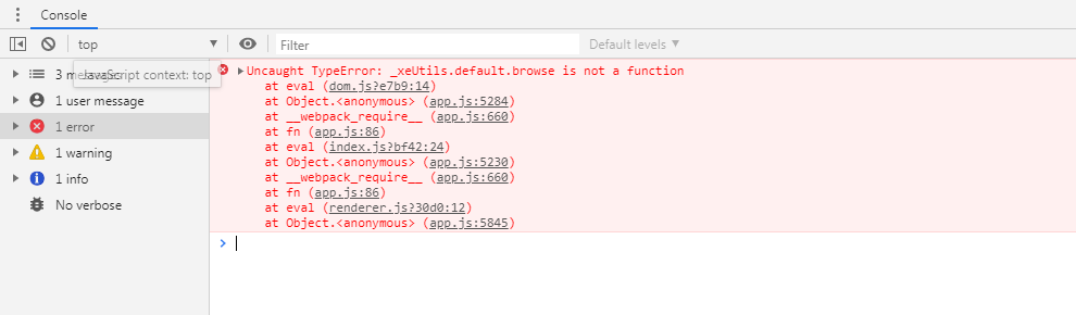 vue 树表vxe-table 报错：Uncaught TypeError: _xeUtils.default.browse is not a function_xe-utils browse ...