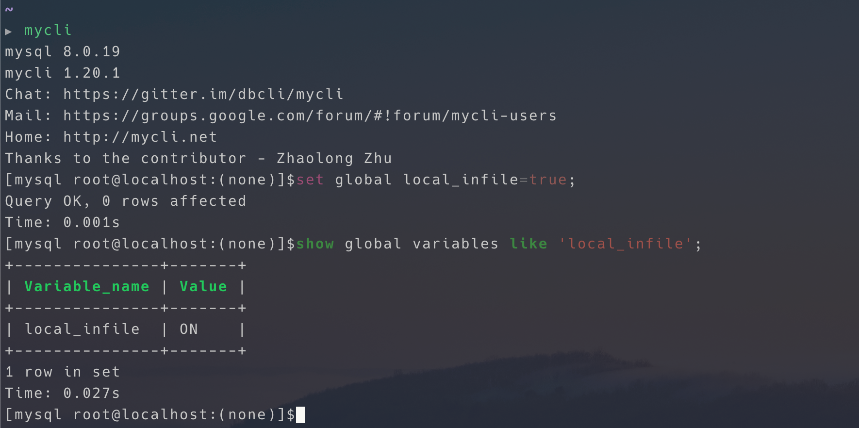 问题解决：mycli或mysql导入csv文件报错 Loading local data is disabled_mycli --csv-CSDN博客