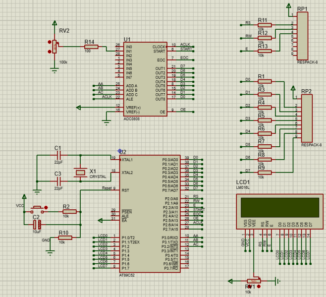 单片机 ADC0809模数转换实验-CSDN博客