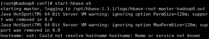 安装单机版hbase时出现的hostname: ssh: Could not resolve hostname hostname: Name or service not known问题解决 ...