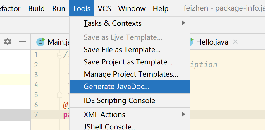 idea通过package-info.java文件生成包注释_idea 创建package.info 说明文件-CSDN博客