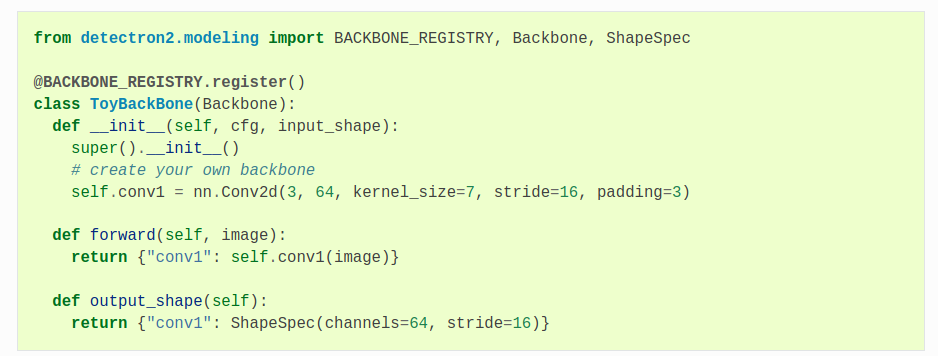 detectron2学习:KeyError: “No object named ‘XXXXX‘ found in ‘BACKBONE‘ registry!“_no object named ...
