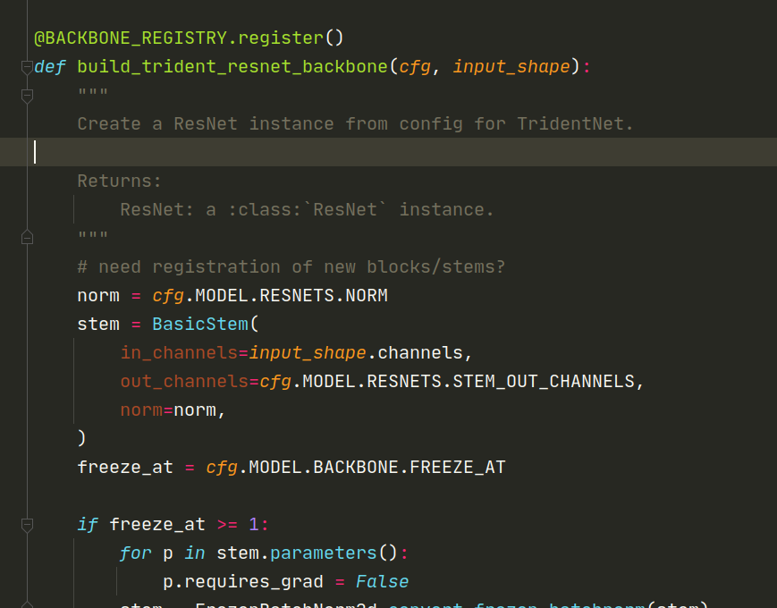 detectron2学习:KeyError: “No object named ‘XXXXX‘ found in ‘BACKBONE‘ registry!“_no object named ...