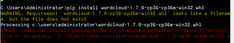 关于python第三方敲里黑wordcloud库安装失败，如何解决问题 Python第三方库wordcloud安装失败 Csdn博客