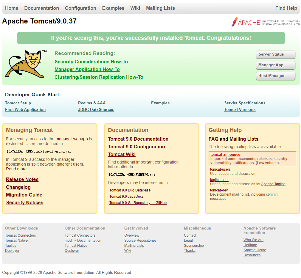 Tomcat 9.0.x 的下载、安装、配置、检测（详细讲解）_tomcat:apache-tomcat-9.x.tar.gz-CSDN博客