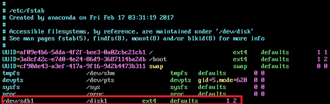 Linux 文件系统管理之fstab文件修复、parted 命令分区、分配 swap 分区_fstab swap-CSDN博客