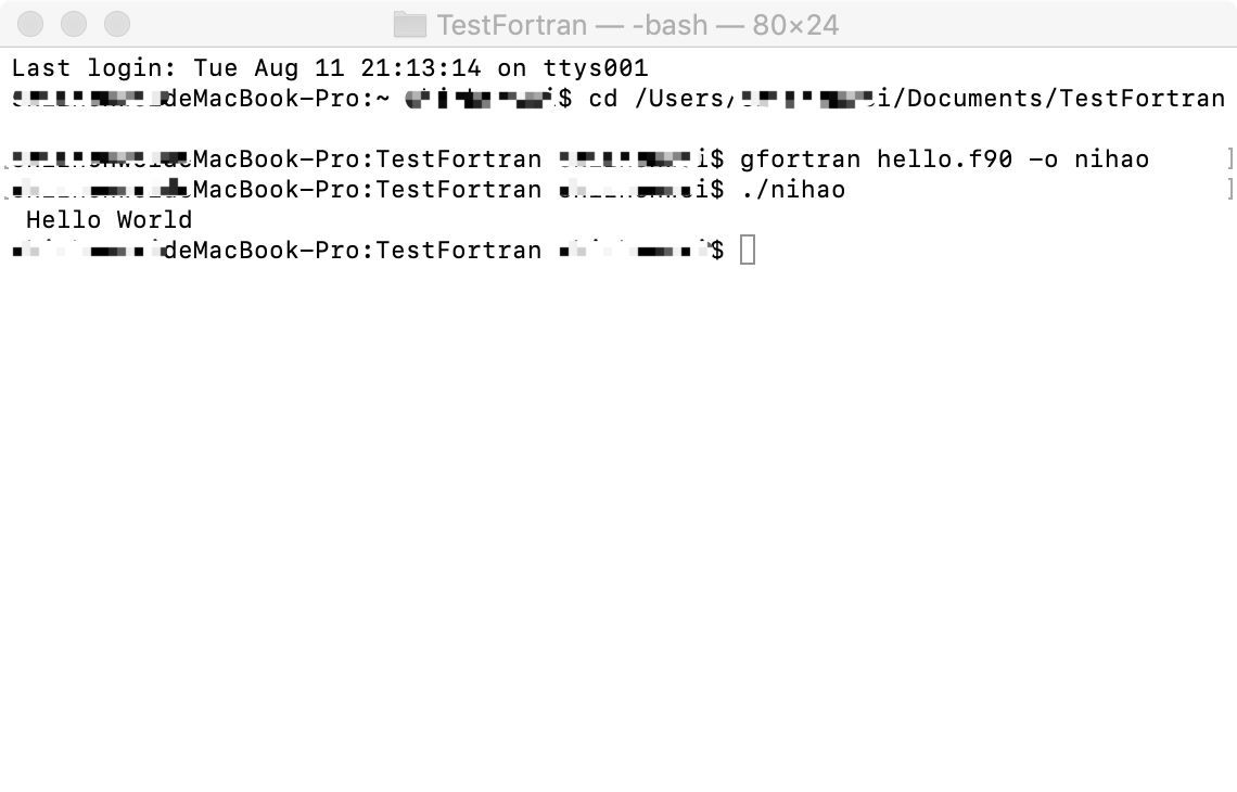 Mac上Fortran环境搭建_mac compiler gfortran-CSDN博客