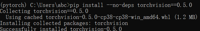 安装torchvision出现ERROR: No matching distribution found for torch==1.4.0 (from torchvision)_为什么在解释器 ...
