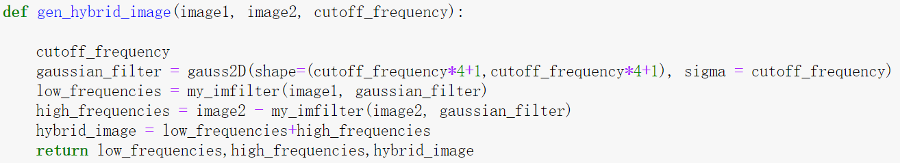 计算机视觉作业（一）Image Filtering and Hybrid Images-CSDN博客