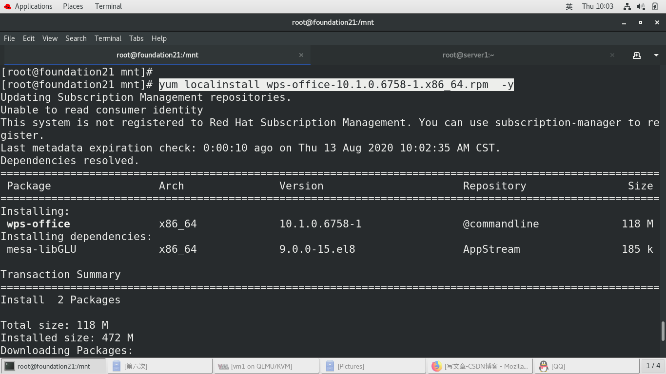 【图解】linux中安装WPS_failed dependencies: libpulse-mainloop-glib.so.0()-CSDN博客