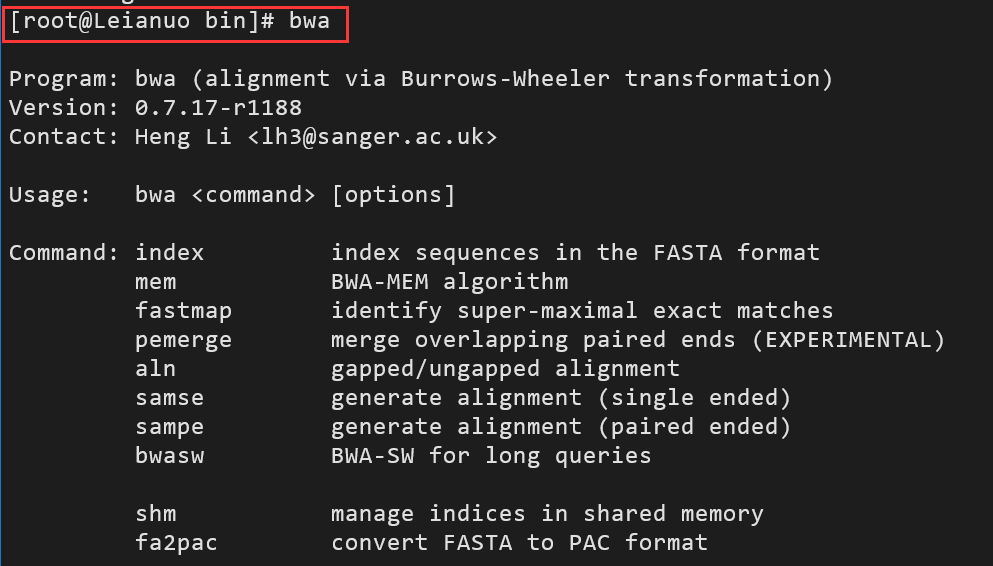 miniconda安装BWA 以及miniconda的环境配置_-c bioconda bwa_forever luckness 的博客-CSDN博客