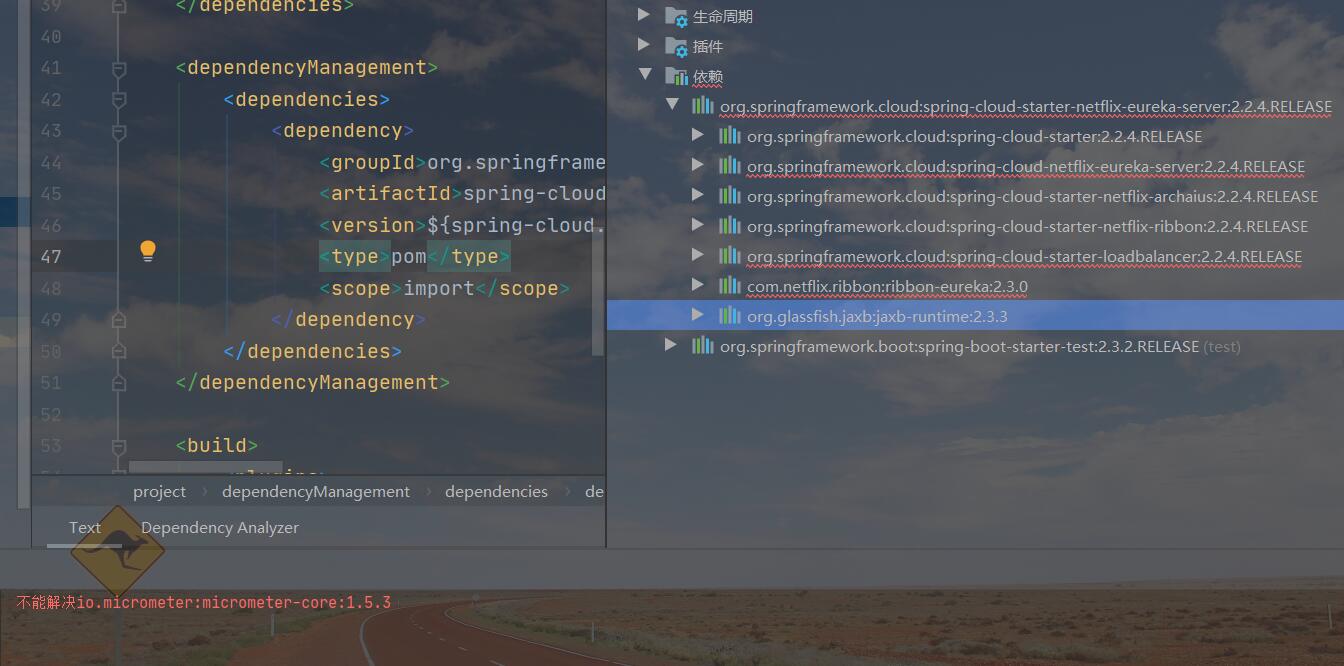 构建springCloud微服务时，spring-cloud-starter-netflix-eureka-server ...