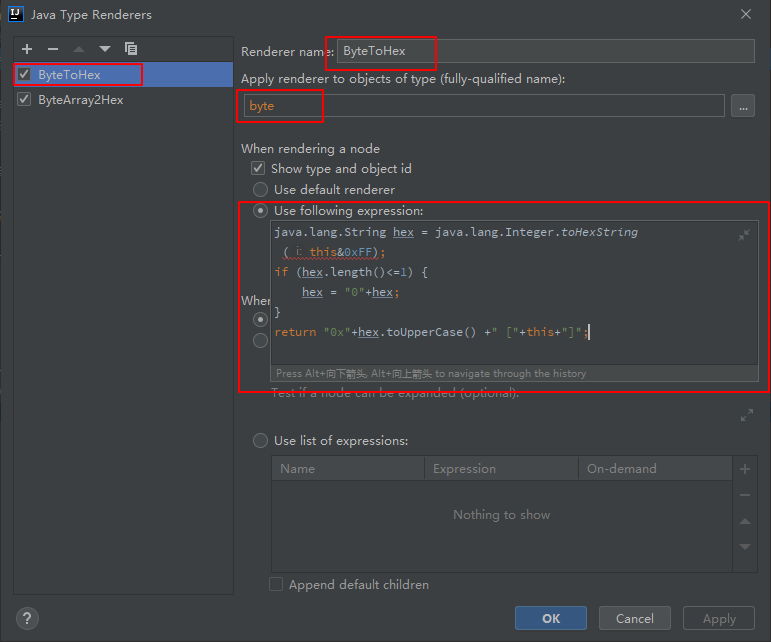 关于在Idea调试的时如何显示16进制的处理_intellij idea调试watch变量怎么显示 hex-CSDN博客