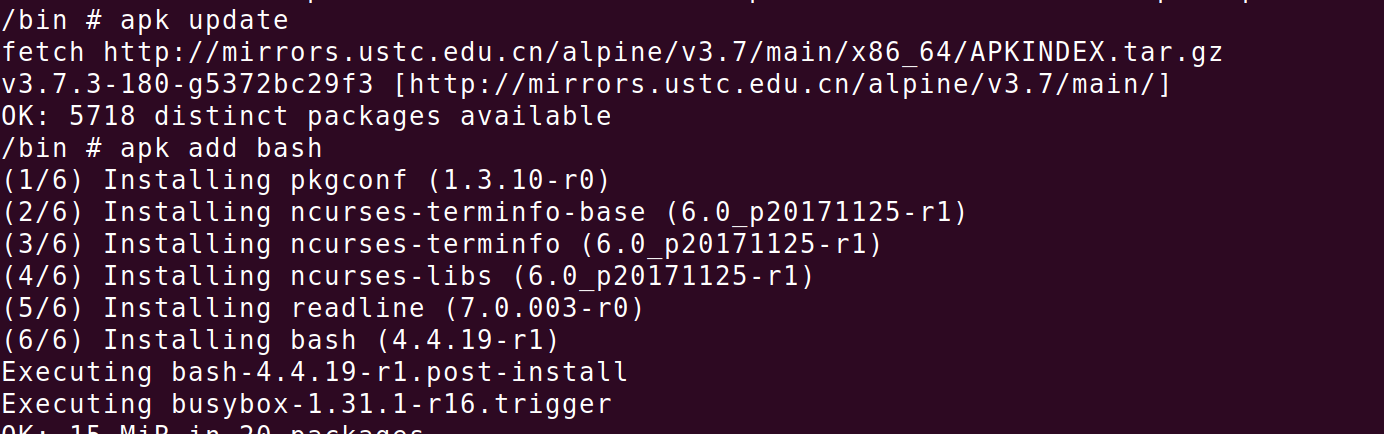 apline更新下载软件报错ERROR: http://dl-cdn.alpinelinux.org/alpine/v3.12/main: network error (check ...