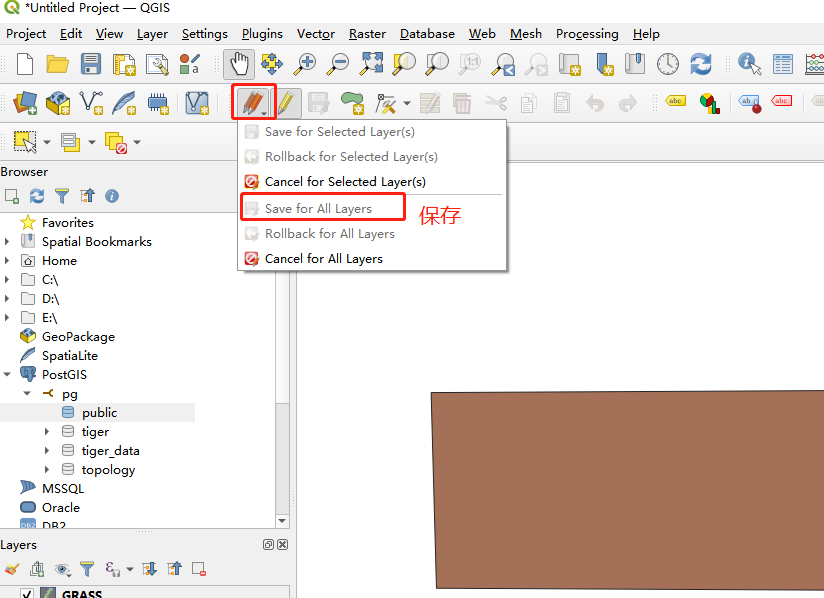 qgis绘制图层,并导入shp到postgis_shapefile type: polygon postgis type: multipolygon-CSDN博客