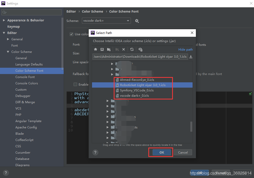 Phpstorm更换主题,调整背景和字体颜色 2022phpstorm 怎么导入配色 Csdn博客