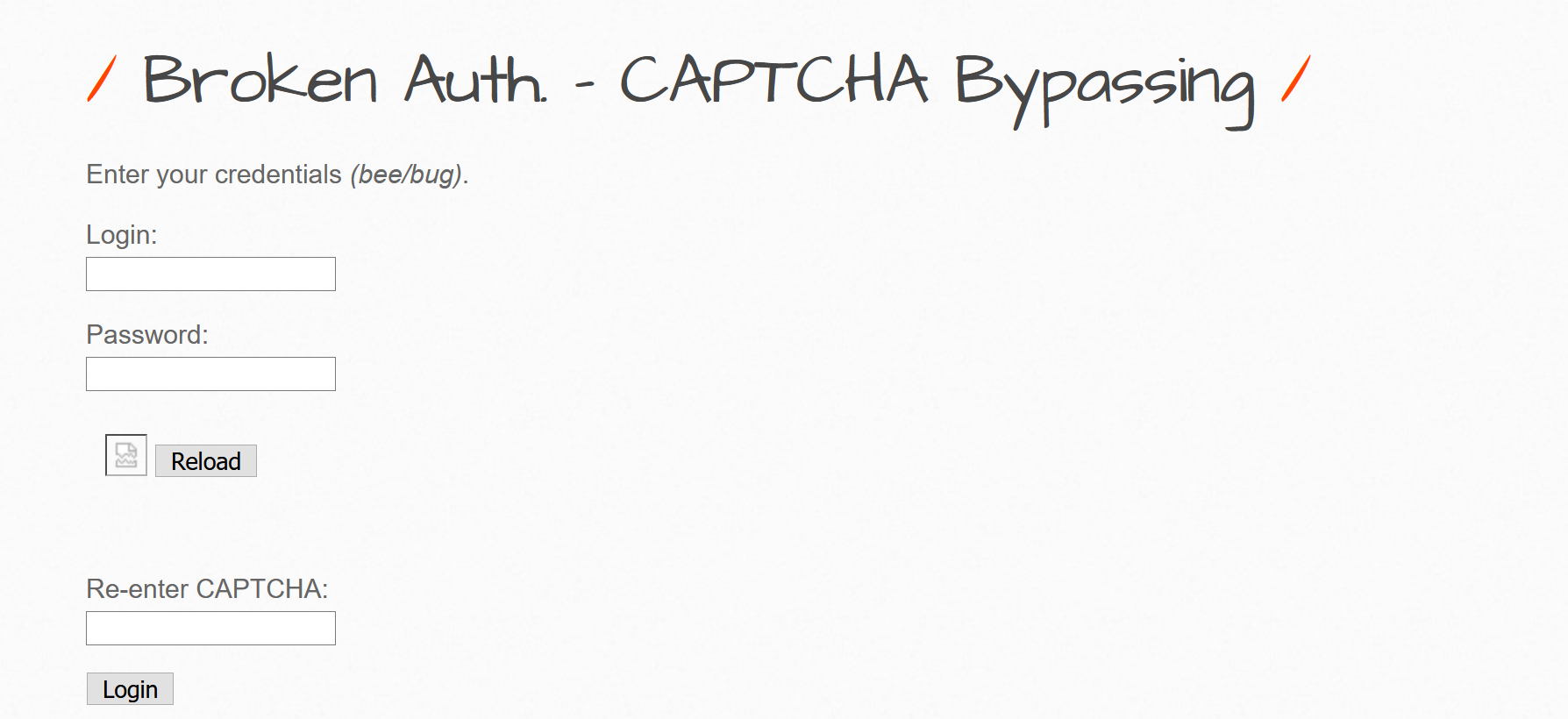 bWAPP通关记录(A2)_broken authentication - captcha bypassing-CSDN博客