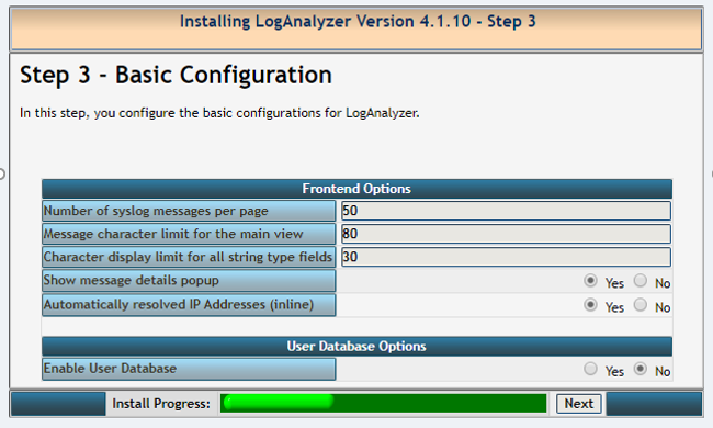 Syslog日志服务器配置 For CentOS 7.8（Syslog+LogAnalyzer+LAMP）_loganalyzer默认帐号-CSDN博客
