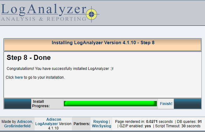 Syslog日志服务器配置 For CentOS 7.8（Syslog+LogAnalyzer+LAMP）_loganalyzer默认帐号-CSDN博客
