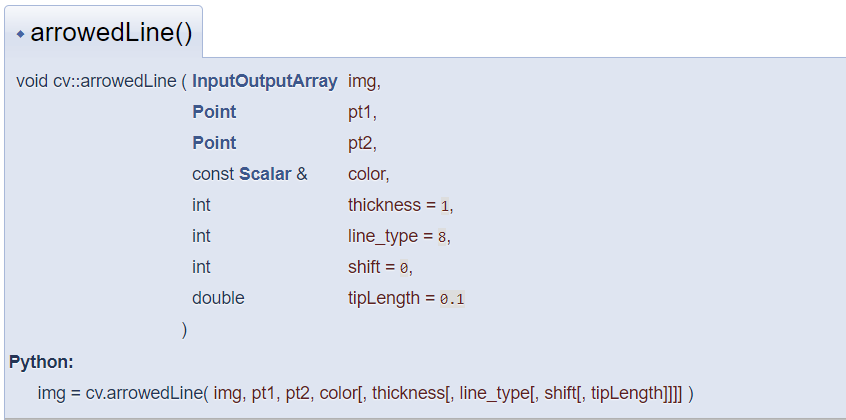 Opencv绘制箭头线段 函数arrowedline使用c Python Csdn博客 