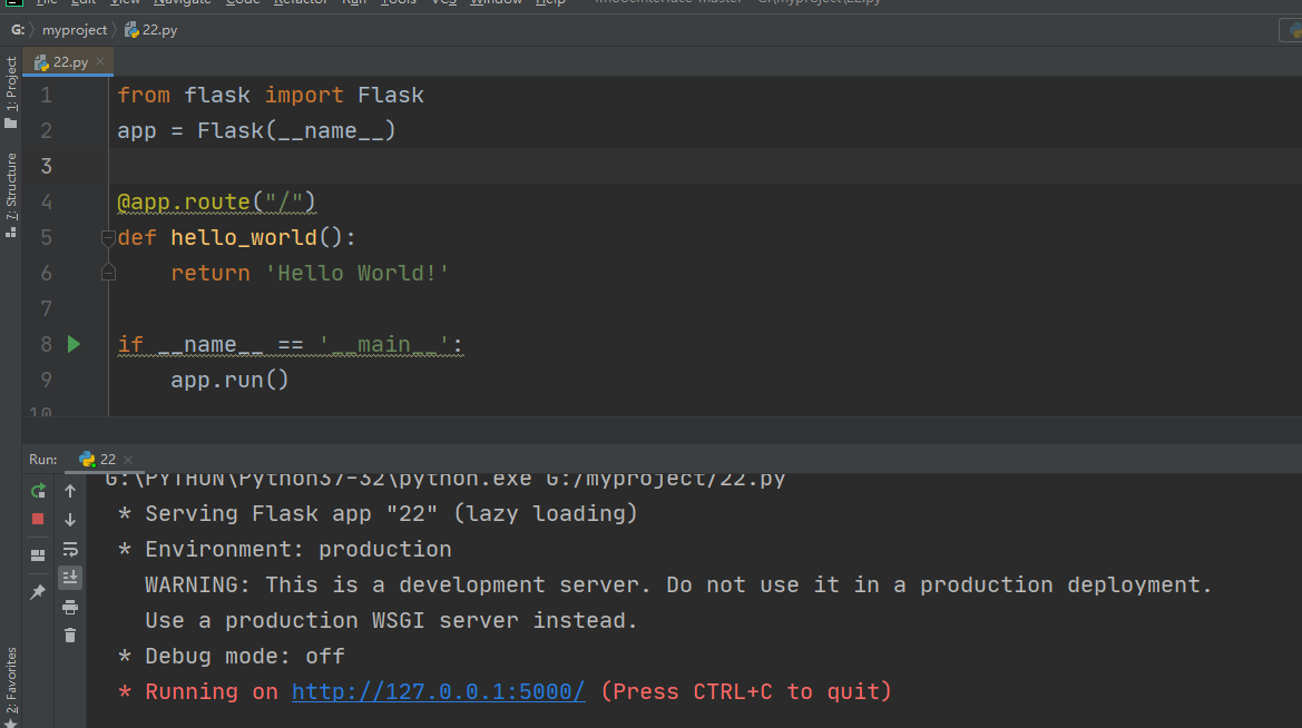 使用flask模块，登录http://127.0.0.1:5000/，浏览器报错The requested URL was not found on the server. If you ...