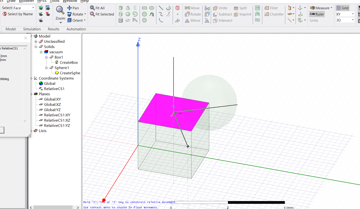 HFSS学习笔记—3.建模操作3_hfss旋转坐标系-CSDN博客