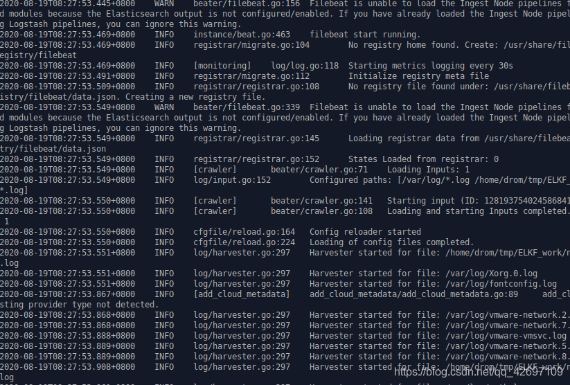 解决filebeat启动报错 More Than One Namespace Configured Accessing ‘output‘ More Than One Namespace